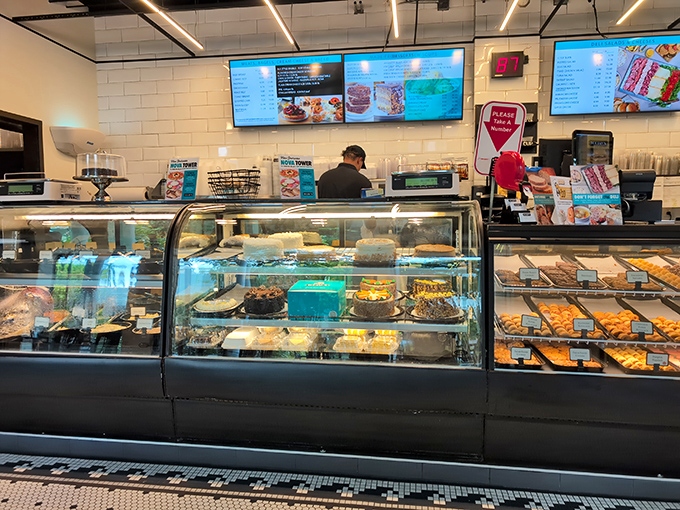 The dessert case at TooJay's&mdash;where willpower goes to die and "I'll just have a bite" becomes the lie you tell yourself.