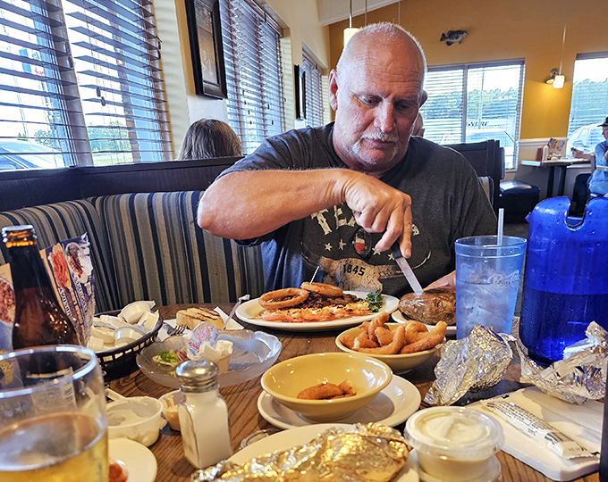 When your table looks like this, you know you've ordered right. Seafood feasts are meant to be shared &ndash; or hoarded jealously.