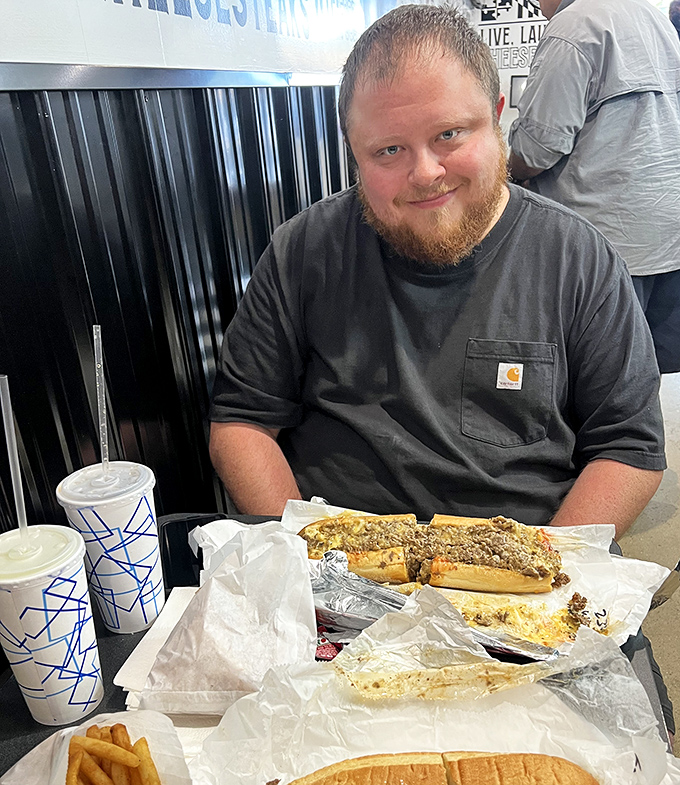 The look of pure satisfaction. That's not just a smile&mdash;that's the universal expression of "I've found my new favorite sandwich spot."