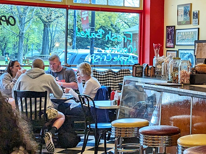 The true heart of any great diner is the people who gather there, sharing stories and fries with equal enthusiasm.