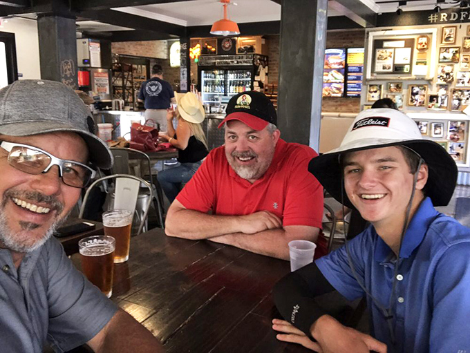 Three generations of happiness at one table, proving good food is the ultimate social network.