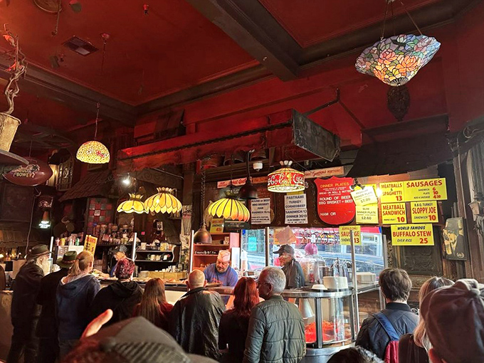 The lunch rush at Tommy's Joynt&mdash;where hungry San Franciscans line up for honest food that doesn't need a backstory or a venture capital investment.