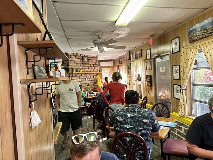 The dining room buzzes with happy conversations and the satisfied sounds of well-fed breakfast enthusiasts.
