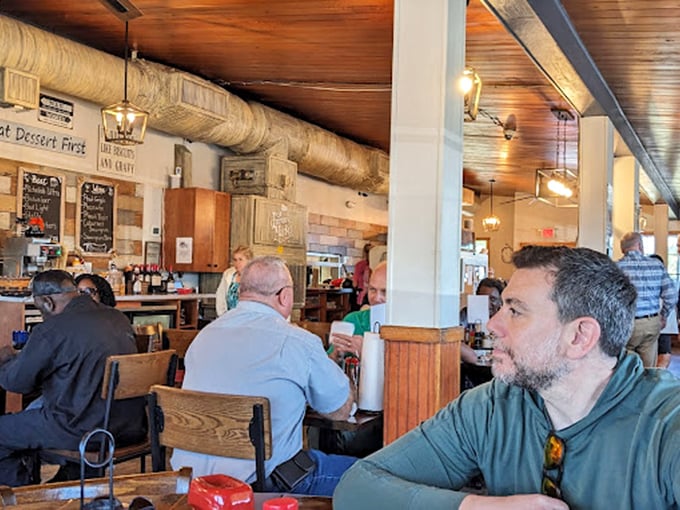 The dining room hums with the universal language of satisfaction&mdash;forks pausing mid-air as conversations flow between bites.