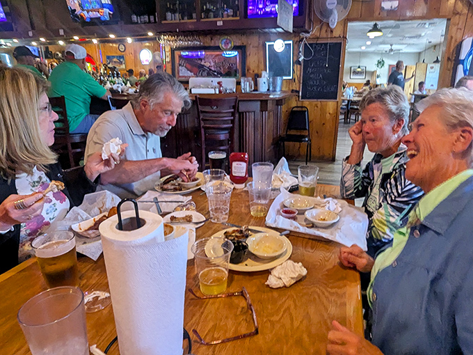 The true measure of a great local spot: tables filled with people too busy enjoying their food to check their phones.