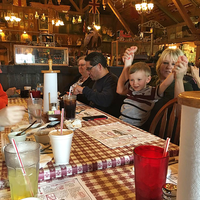 Three generations at one table, all agreeing on dinner? That's the real miracle here.