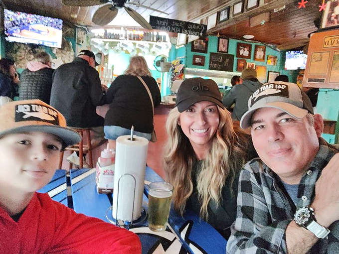 Inside Skinny's, where strangers become friends and everyone shares the universal language of "mmm, this is good."