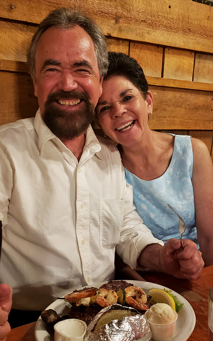 The universal language of good food bringing smiles to diners' faces. Some moments are worth putting the phone down for.