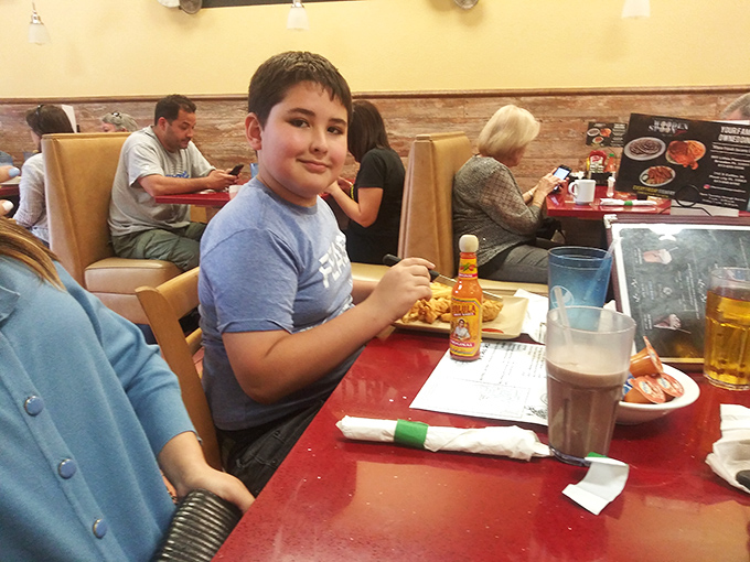 The dining room shows the true measure of any great eatery&mdash;happy patrons of all ages enjoying food worth putting the phone down for.