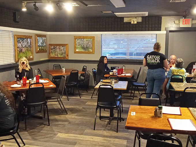 Tables filled with folks who've discovered that the best conversations happen over exceptional comfort food.