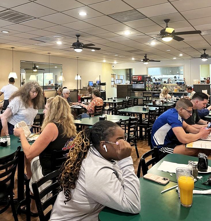 The dining room hums with the symphony of breakfast: clinking forks, coffee pours, and the occasional gasp when someone's Dutch Baby arrives.