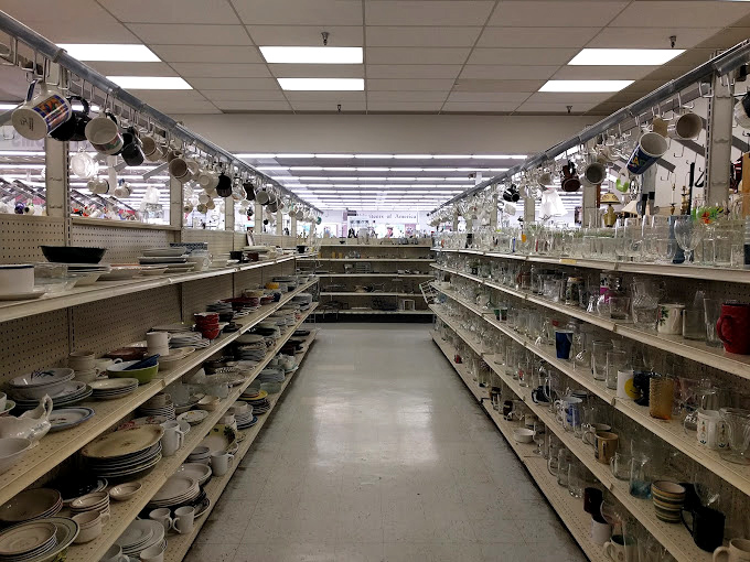 Dish department: where you can finally replace that plate your spouse "accidentally" broke during an argument about the in-laws.