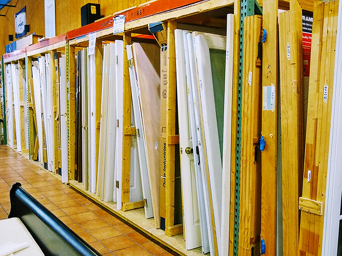 Doors without homes, waiting for the right person to say, "You complete my renovation project" in this architectural dating game.