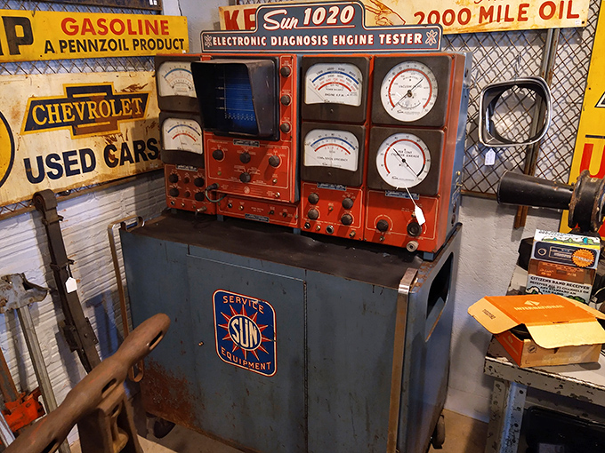 This diagnostic equipment from when cars had personalities and mechanics were basically wizards with wrenches.