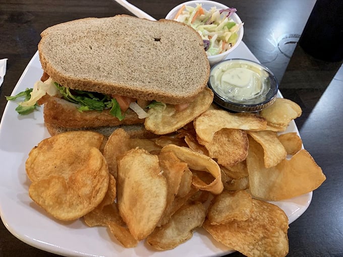 A humble sandwich that delivers extraordinary flavor. Those homemade potato chips aren't just sides&mdash;they're supporting actors deserving their own award.