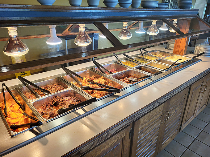 The buffet line at Amish Door isn't just a meal&mdash;it's a parade of heartland classics where every dish deserves its moment in the spotlight.