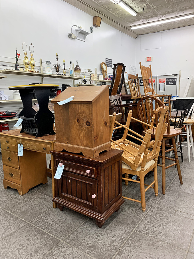 Solid wood furniture with character galore&mdash;these pieces have survived decades and still look better than that particle board assembly you struggled with last weekend.