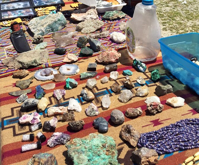 Nature's jewelry box spilled open. These colorful gems and minerals transform ordinary tables into geological museums every weekend.