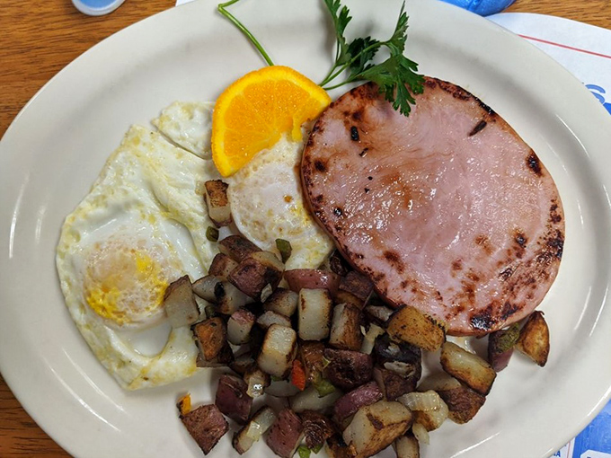 The classic ham and eggs – a breakfast so perfect in its simplicity that it makes you wonder why you ever bothered with those fancy avocado toasts and breakfast bowls.