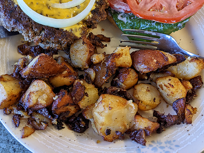 Home fries with personality&mdash;crispy edges, tender centers, and just enough seasoning to make you forget vegetables exist elsewhere on the menu.