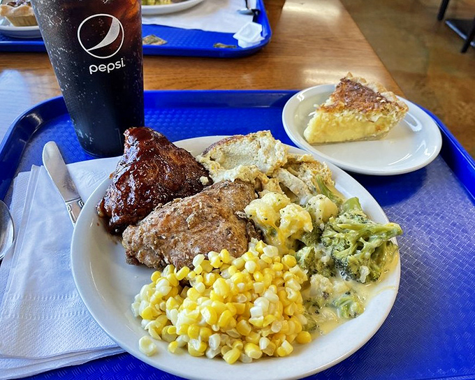 A plate that tells the Midwest story&mdash;meatloaf, mashed potatoes, and vegetables that remember what sunshine feels like.