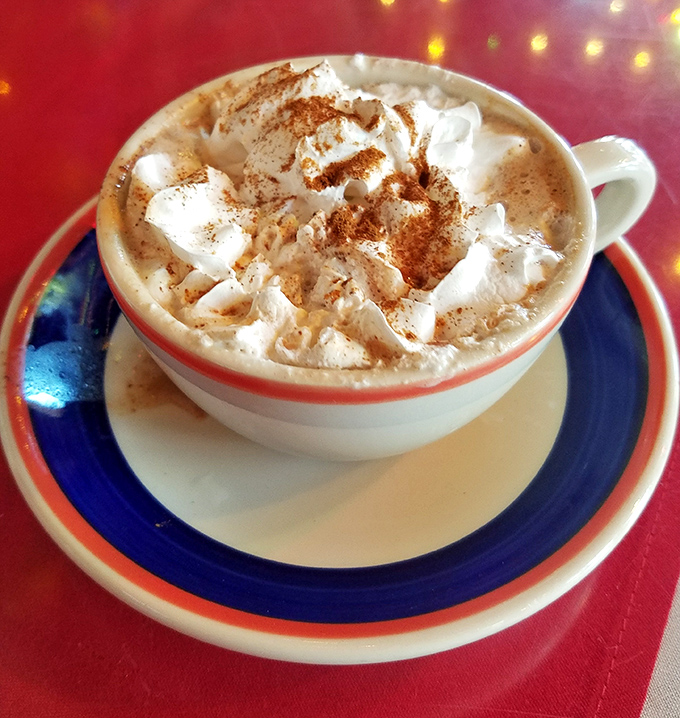 Mexican hot chocolate topped with whipped cream&mdash;like a warm hug in a mug, with cinnamon playing the role of best supporting spice.