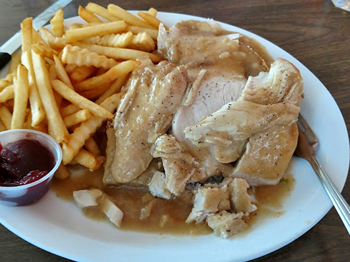 Turkey and gravy that doesn't wait for Thanksgiving, bringing that "just left grandma's house" feeling any day of the year.