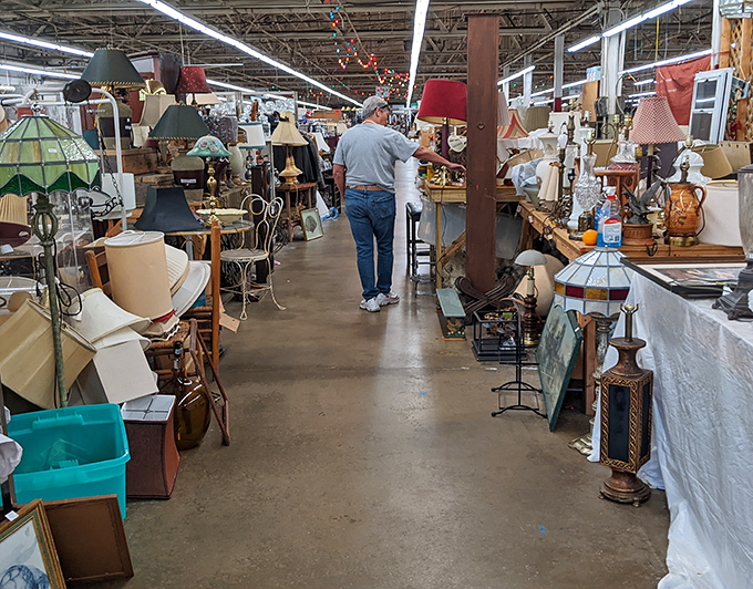 Lamp shopping becomes an adventure when every aisle offers lighting from a different decade. That Tiffany-style shade is calling your name!