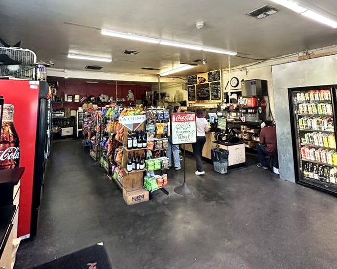 The deli's interior isn't winning design awards, but that's because all the creativity goes directly into the food. Priorities, people!