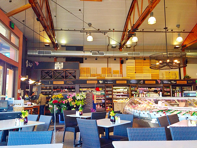 The industrial-chic interior where serious seafood business happens with surprising style.