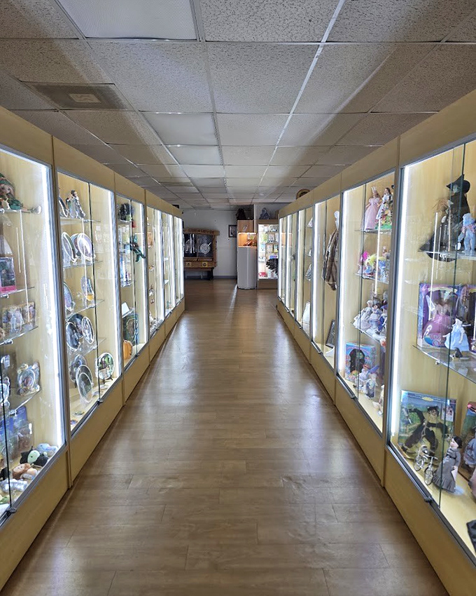 Display cases filled with carefully curated memorabilia create a timeline of our century-long obsession with Oz.