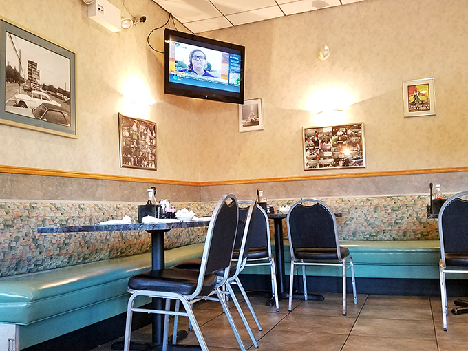 Inside, warm lighting and comfortable seating create the ideal backdrop for memorable morning meals.