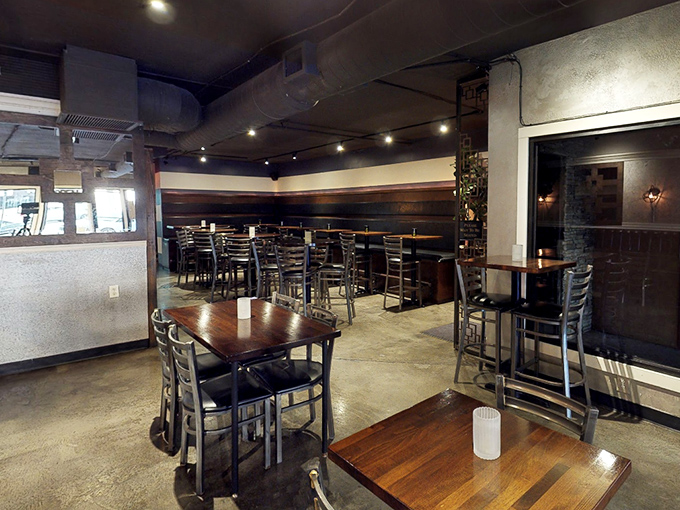 The industrial-chic interior creates a canvas where the real art&mdash;the food&mdash;can take center stage without distraction. 