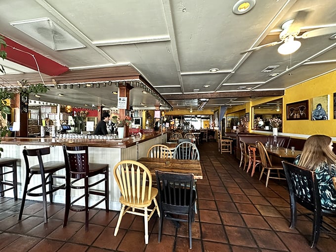 Warm lighting and wooden tables create the kind of atmosphere where great meals become even greater memories.