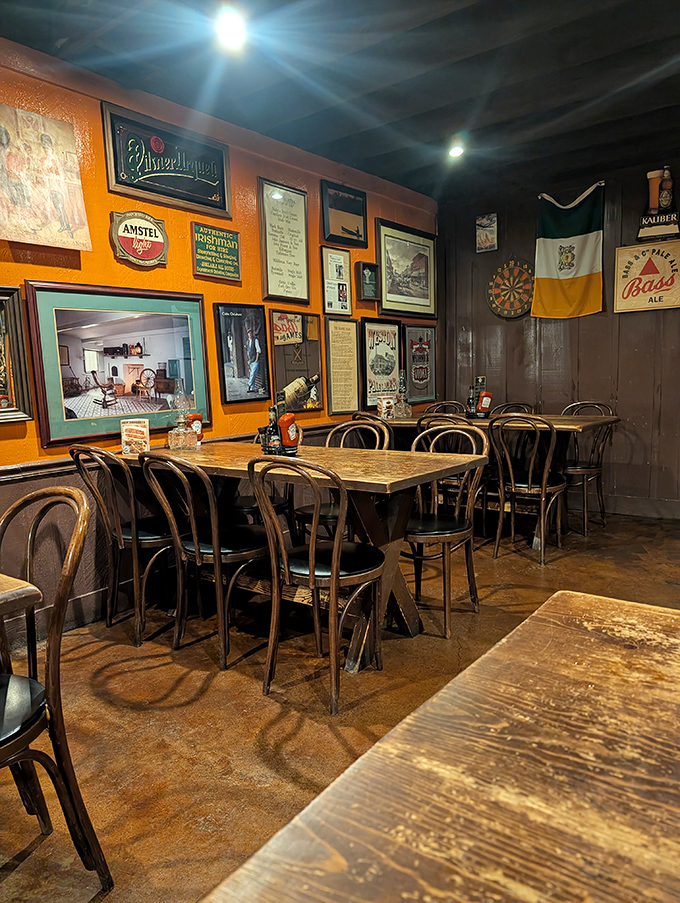 Where beer history meets Irish charm. The walls aren't decorated&mdash;they're curated with memories, flags, and tributes to brewing traditions.