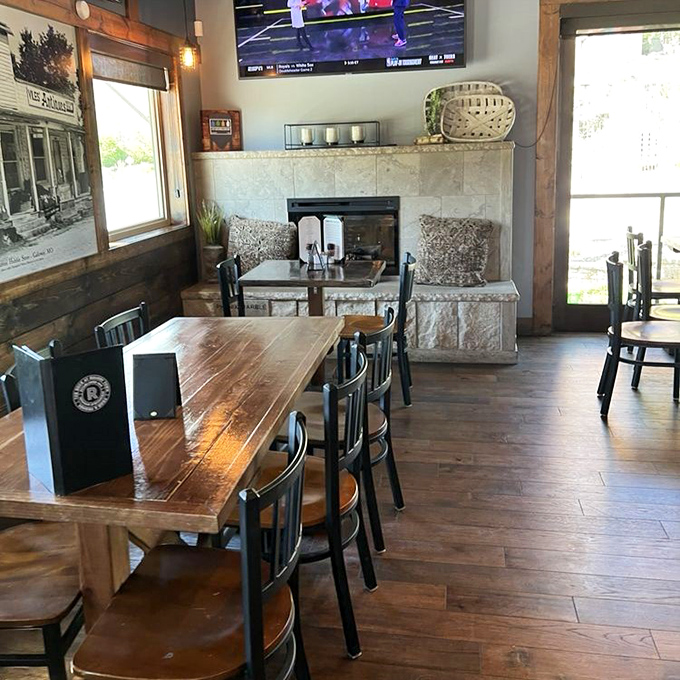 Cozy corners, wooden tables, and a fireplace &ndash; because great food deserves equally great surroundings.