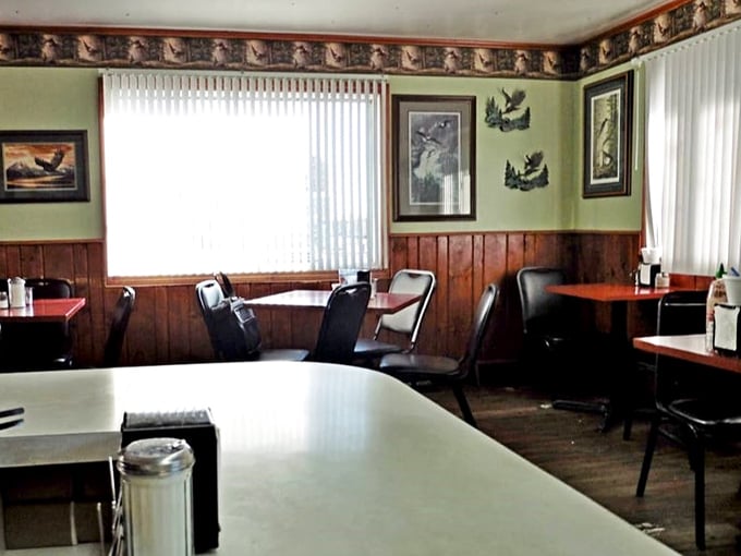The dining room whispers stories of decades past while promising more memories to come. Notice the duck prints? Pure Wisconsin.