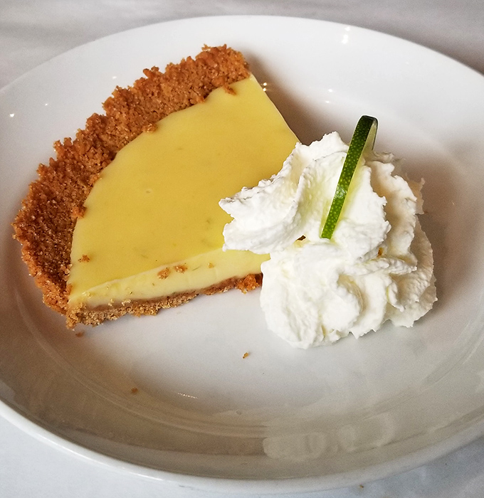 Key lime pie that strikes the perfect balance between sweet and tart&mdash;like finding the ideal comeback only seconds after the conversation ended.