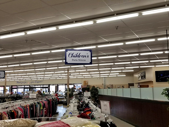 The children's section spans generations of styles. From "Sunday best" to "playground champion," all at prices that won't trigger college fund guilt.