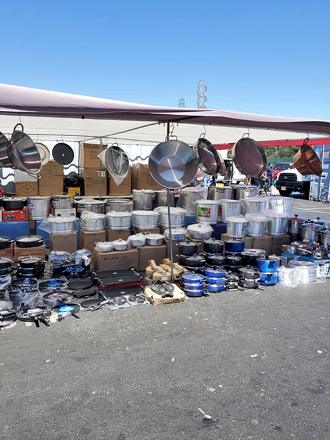 Pots and pans galore! Enough cookware to outfit a restaurant or finally replace that scratched non-stick pan you've been defending for years.