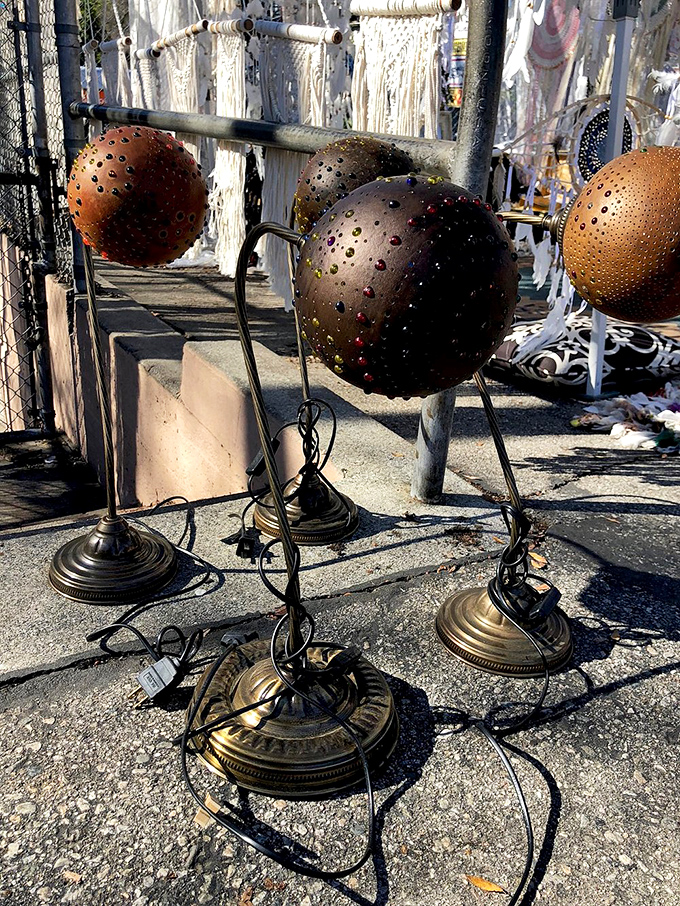 These perforated metal lamps cast magical shadows that would make any room feel mysteriously enchanting.