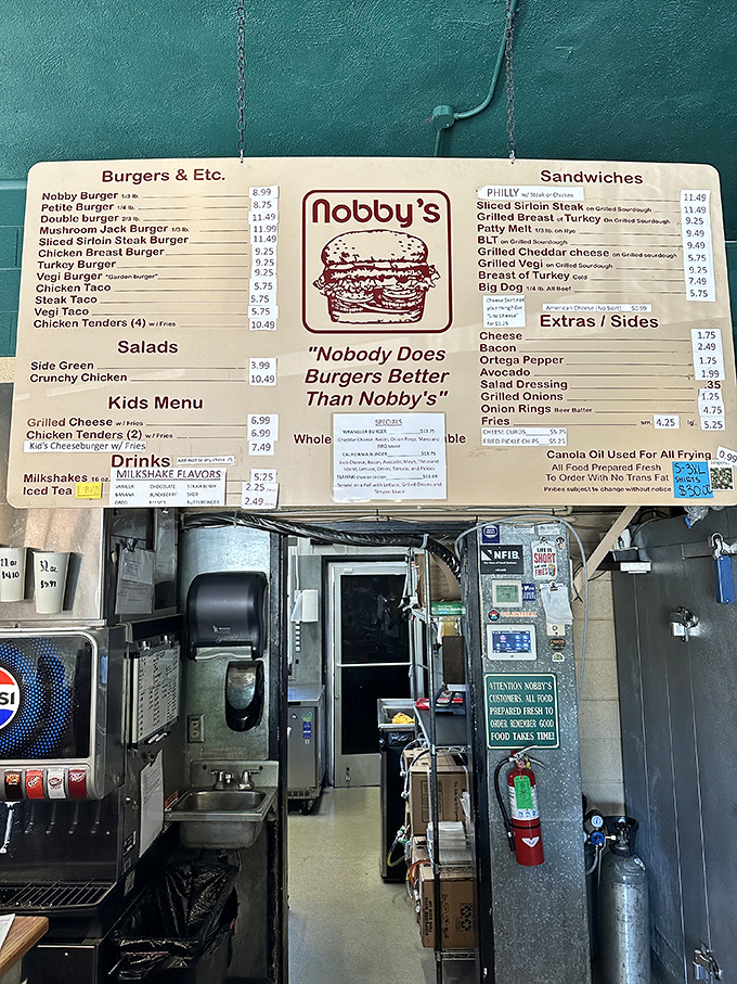 The wall of temptation. This menu board has been responsible for more spontaneous detours than any GPS recalculation in Chico history.