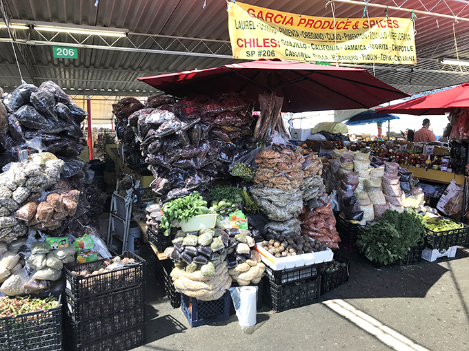 A spice lover's paradise that puts grocery store selections to shame. Garcia's stand offers every chile variety your recipes have been missing.