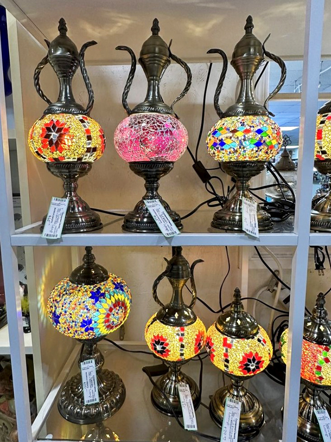 These handcrafted mosaic lamps transform ordinary lighting into mesmerizing works of art that dance with color.