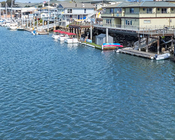 The waterfront's weathered charm speaks of decades of salty air and maritime stories&mdash;each dock board a chapter in Morro Bay's ongoing tale.