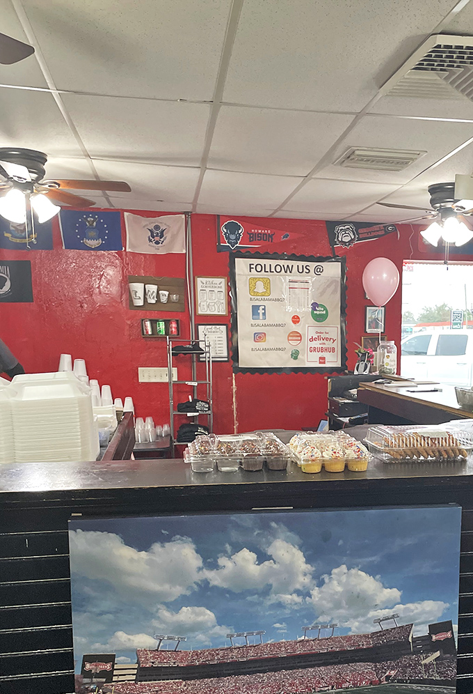 The counter where barbecue dreams come true, complete with desserts that ensure you'll leave with zero regrets.