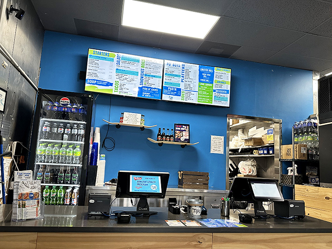 The ordering counter &ndash; where dreams become reality and the staff stands ready to guide you through the sea of delicious possibilities.