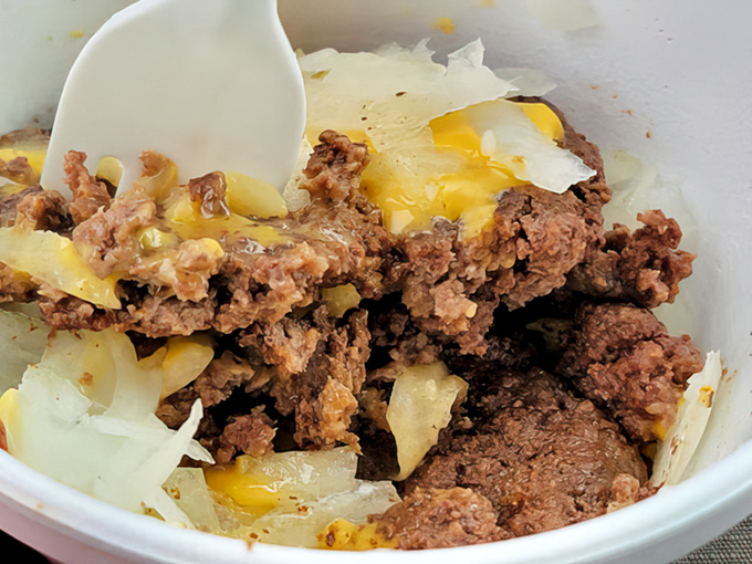 The deconstructed burger &ndash; a glimpse into the simple magic that happens when quality ingredients meet decades of grilling expertise.