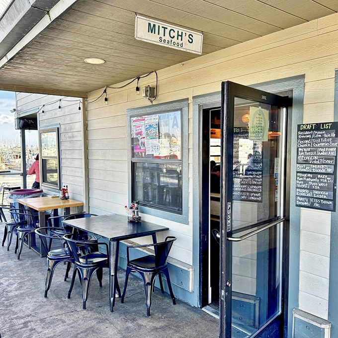 The outdoor seating area&mdash;where your meal comes with a side of harbor views and the satisfaction of making your Instagram followers jealous.