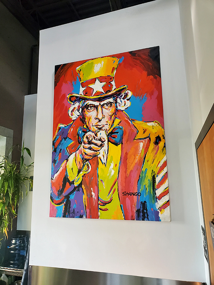 Even Uncle Sam wants YOU to try the breakfast here. The vibrant local artwork adds character to every meal at Green Street Grill.